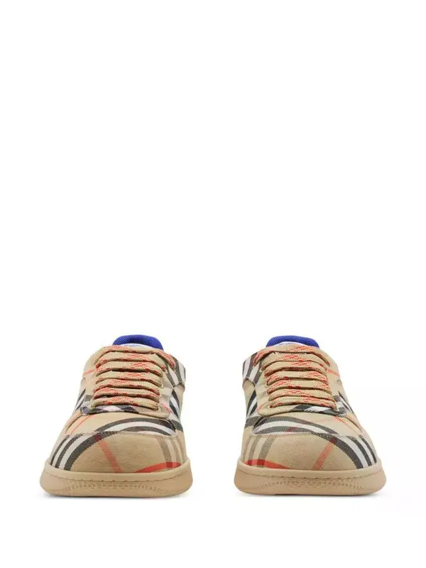 Burberry Check Lace-up Sneakers - Neutrals