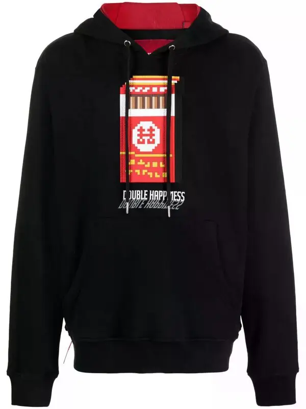 MOSTLY HEARD RARELY SEEN 8-BIT Double Happiness Cotton Hoodie - Black