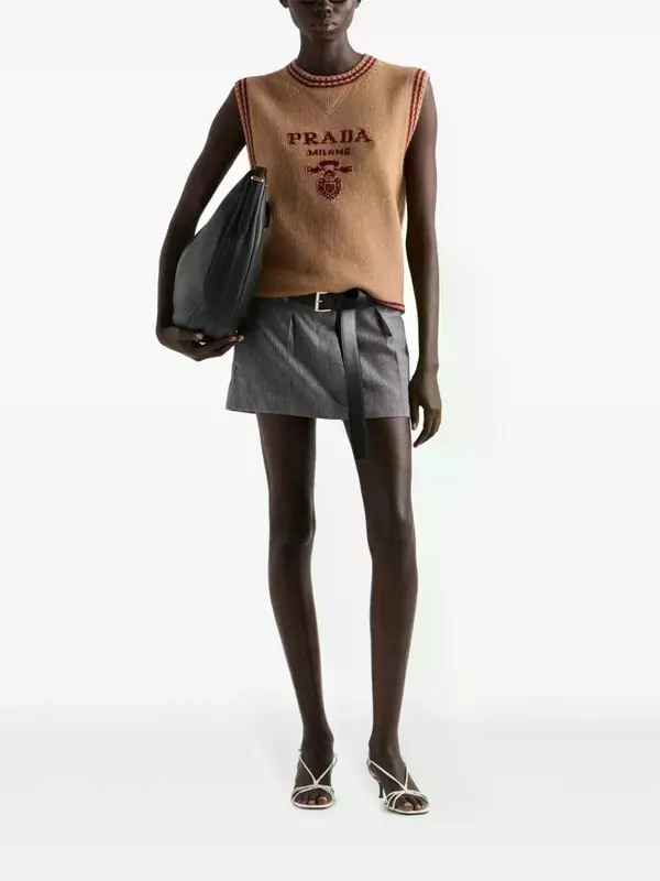 Prada Intarsia Ribbed Vest