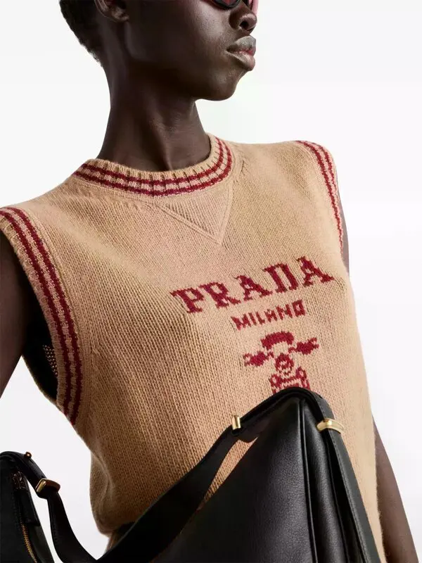Prada Intarsia Ribbed Vest