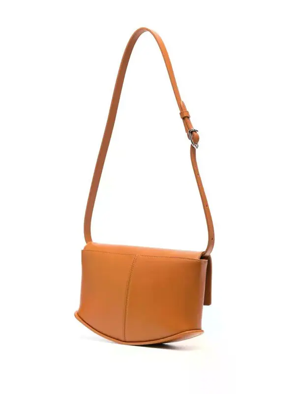 DURAZZI MILANO Logo-engraved Leather Shoulder Bag - Silver