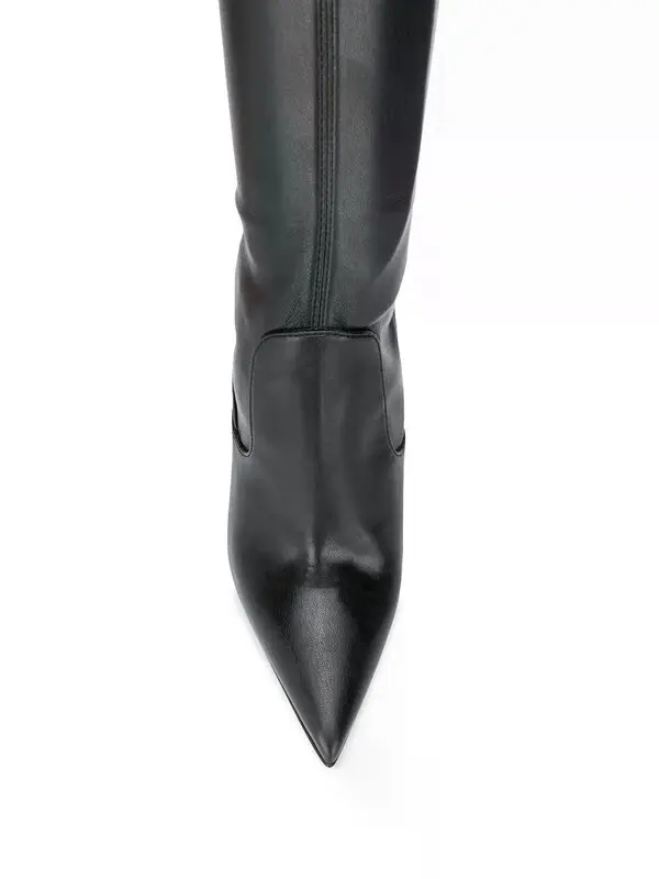 LE SILLA Eva Thigh-high Leather Boots - Black