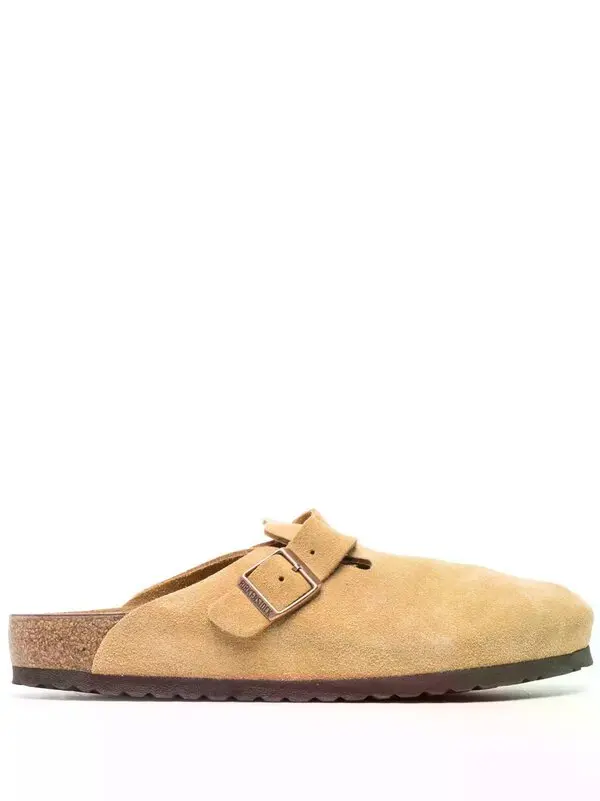 BIRKENSTOCK Boston Suede Mules - Neutrals