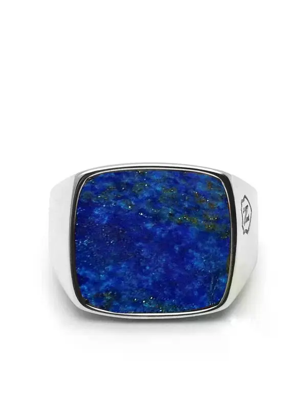 NIALAYA JEWELRY Lapis Lazuli Signet Ring - Silver