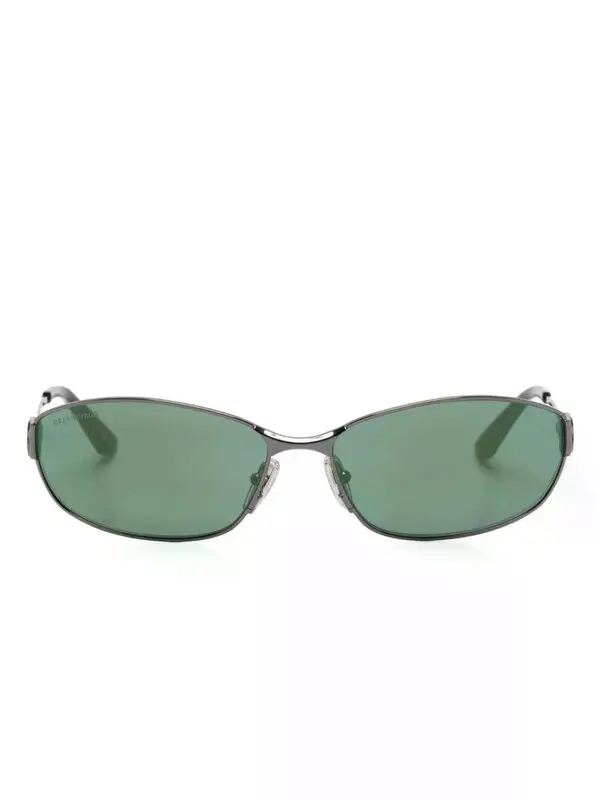 Balenciaga Bb0336s Oval-frame Sunglasses - Grey