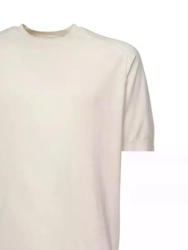 Eleventy Fine-knit Crew Neck T-shirt - Neutrals