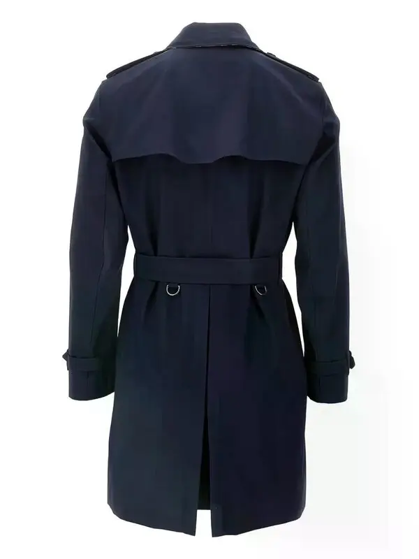 Burberry Double-breasted Trench Coat - Blue