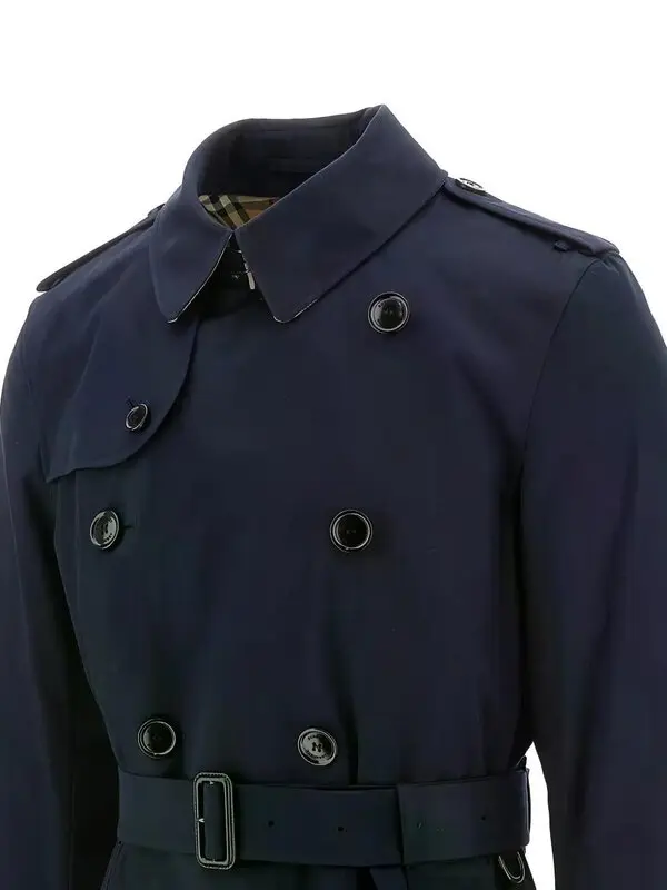 Burberry Double-breasted Trench Coat - Blue