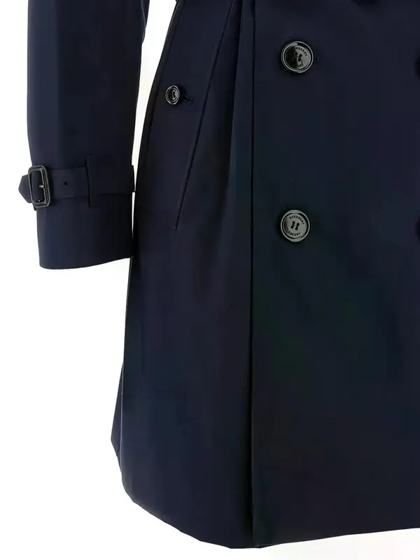 Burberry Double-breasted Trench Coat - Blue