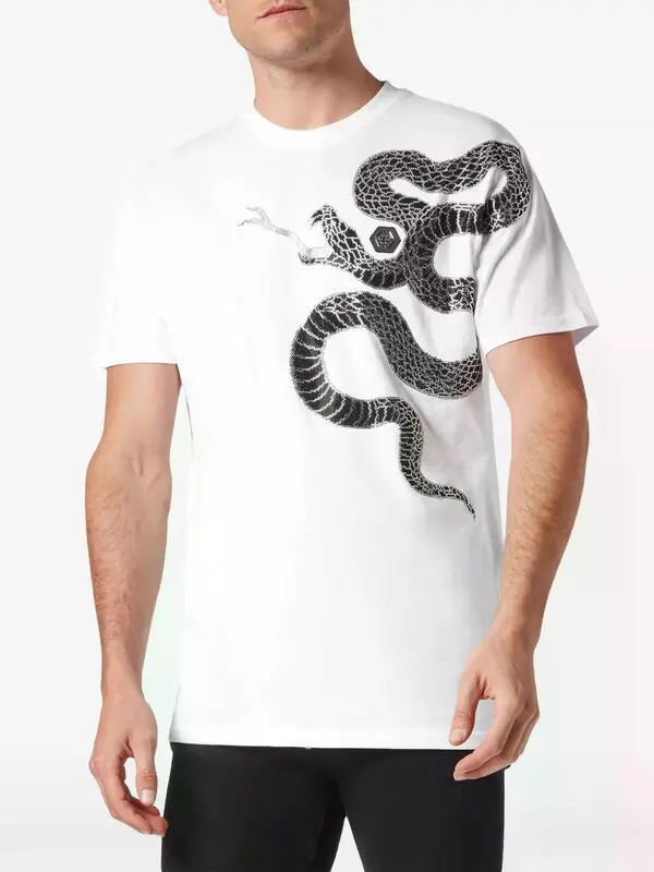 Philipp Plein Snake-embellished T-shirt