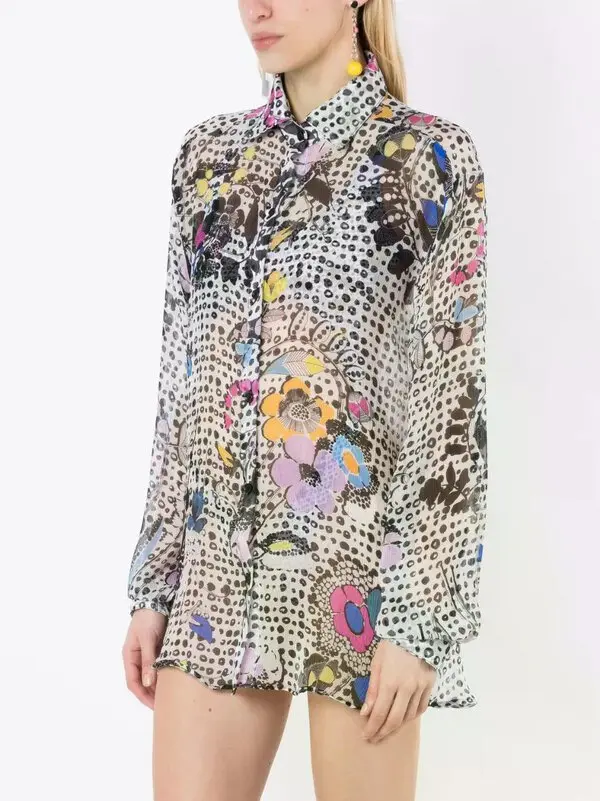 AMIR SLAMA Graphic-print Silk Shirt