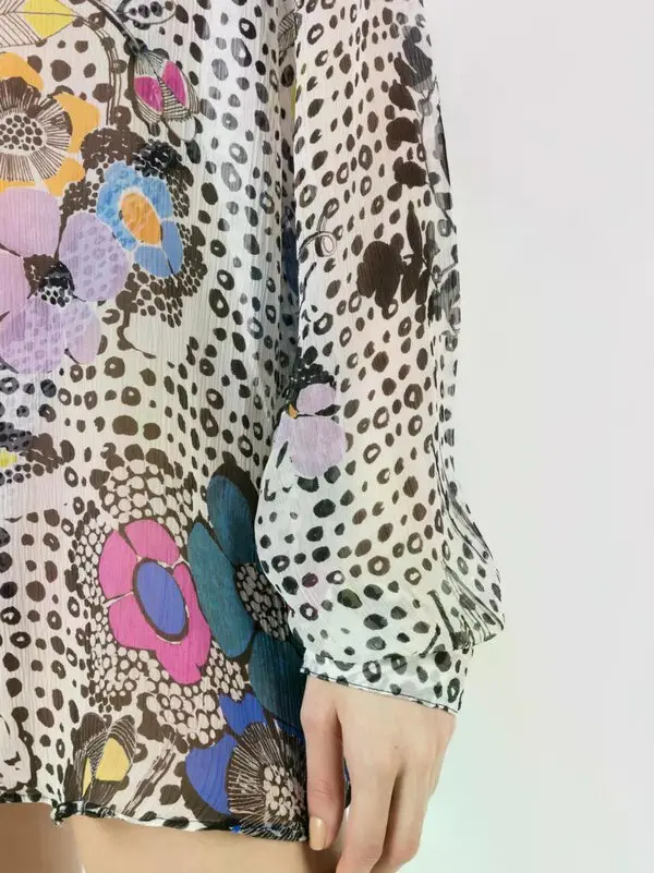 AMIR SLAMA Graphic-print Silk Shirt