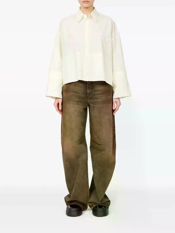 MAISON MARGIELA Logo-print Poplin Shirt