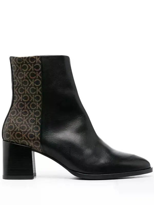 Calvin Klein Monogram-print Ankle Boots