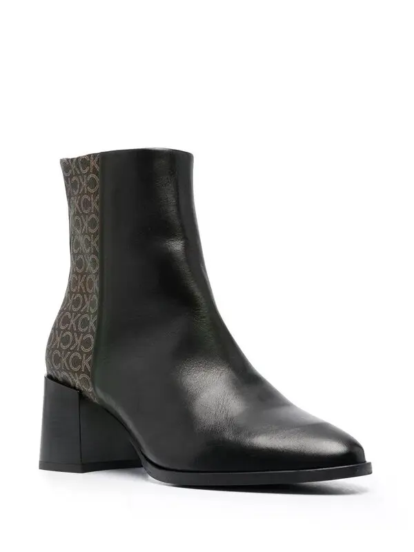 Calvin Klein Monogram-print Ankle Boots