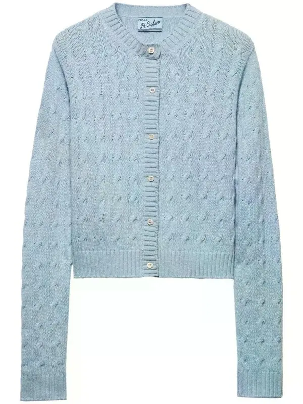 Prada Cable-knit Buttoned Cardigan