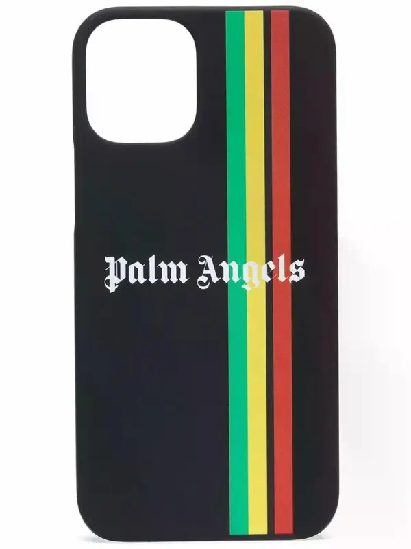 Palm Angels Iphone 12 Mini Striped Case - Black
