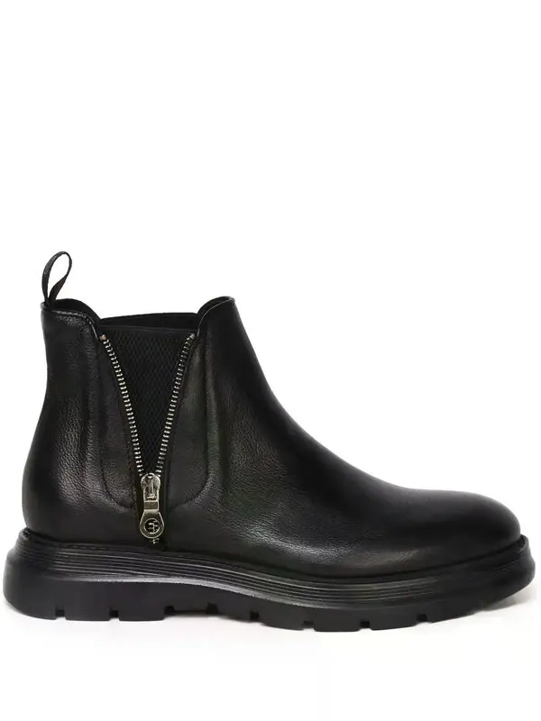 GIULIANO GALIANO Grained Leather Boots