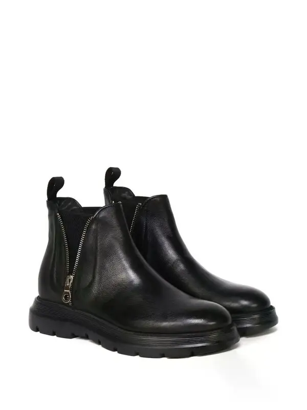 GIULIANO GALIANO Grained Leather Boots