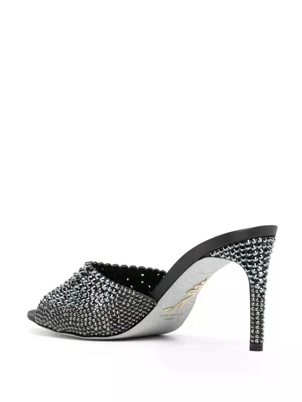 Rene Caovilla Crystal-embellished Leather Sandals