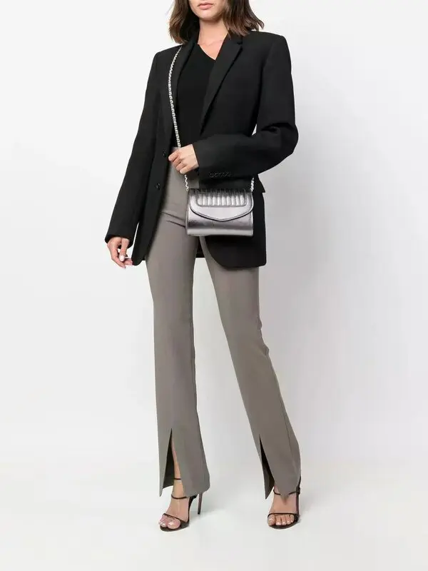 DELAGE Jeanne Metallic Cross-body Bag - Grey