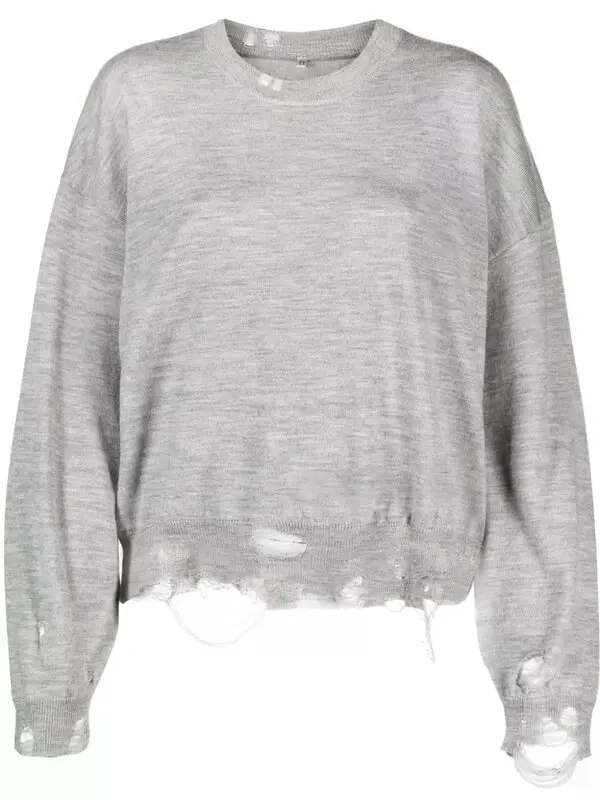 R13 Distressed Merino Wool Jumper