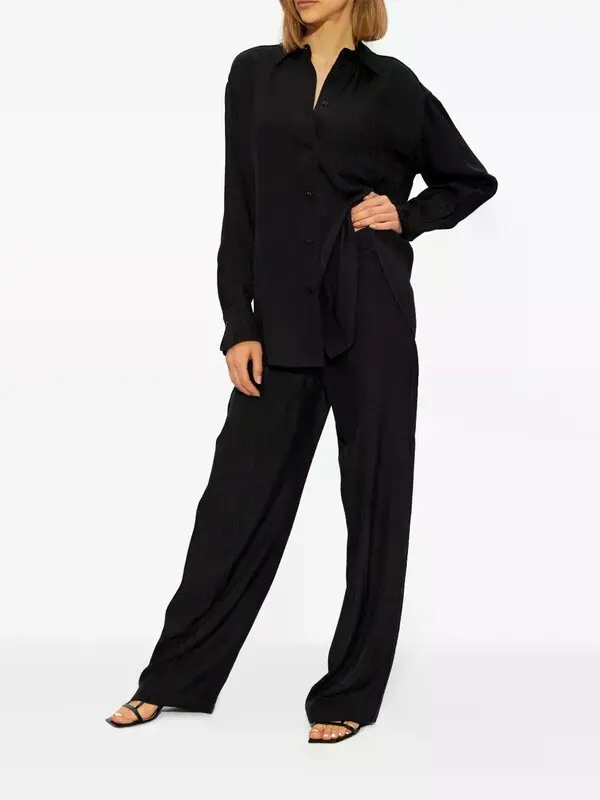 Victoria Beckham Monogram-pattern Button-down Shirt