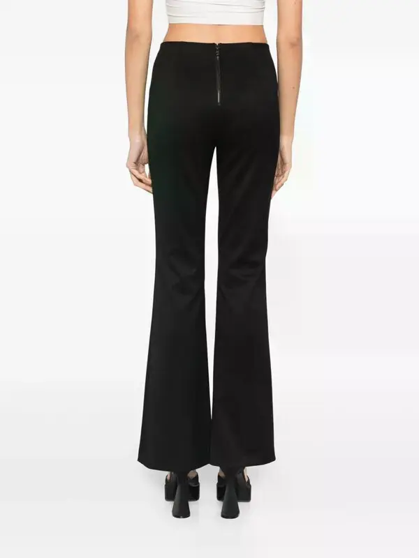 Alice + Olivia Flared Trousers With Crystal Embellishments