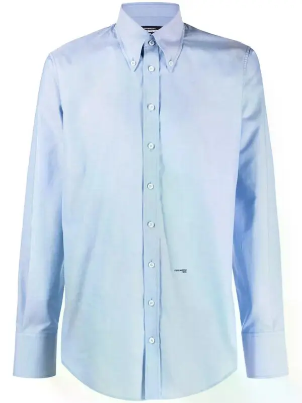 Dsquared2 Logo-print Long-sleeve Shirt - Blue