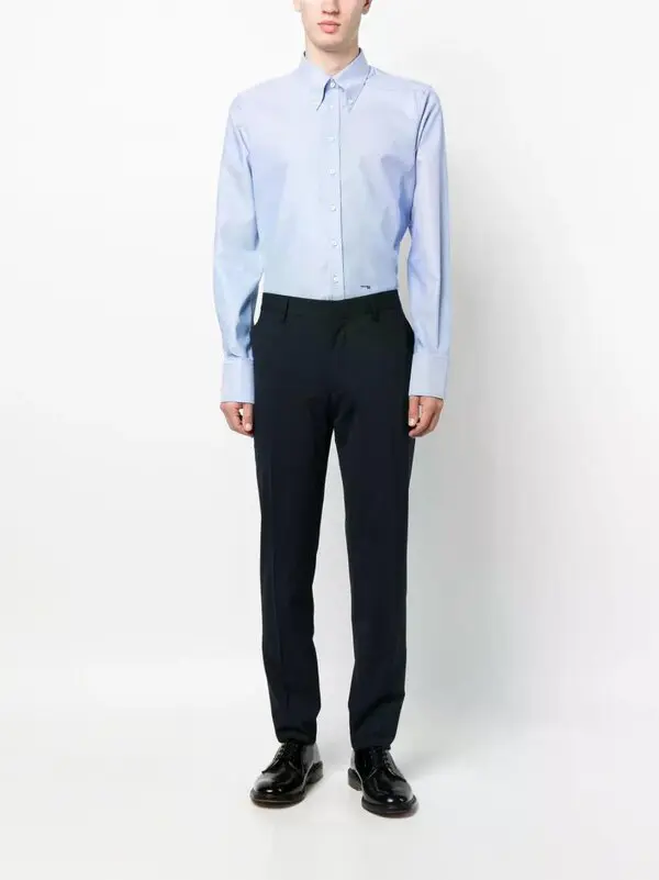 Dsquared2 Logo-print Long-sleeve Shirt - Blue