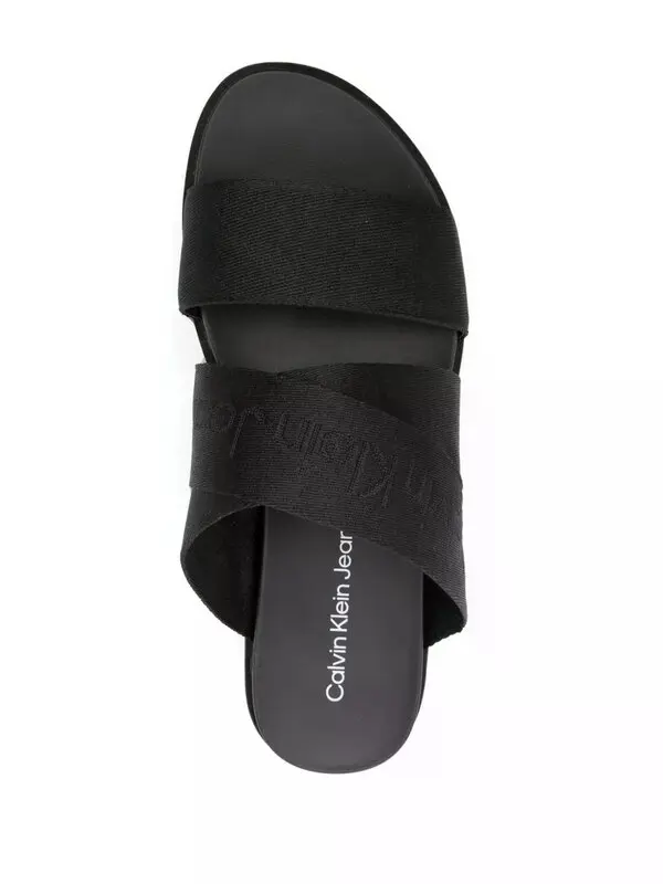 Calvin Klein Logo-jacquard Flatform Sandals