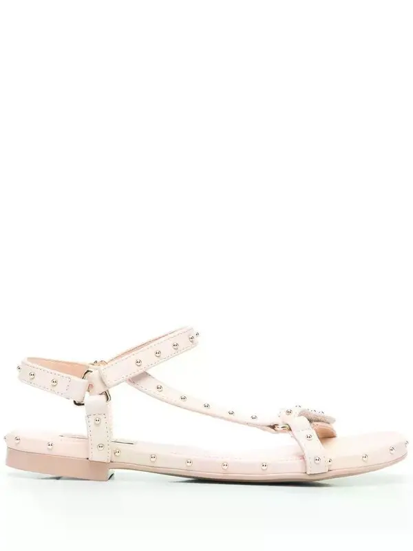 Agl Stud-embellished Open-toe Sandals - Pink