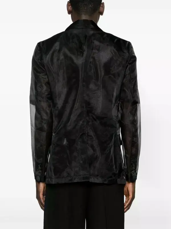 Patrizia Pepe Sheer Double-breasted Blazer