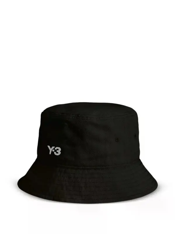Y3 Logo-print Bucket Hat - Black