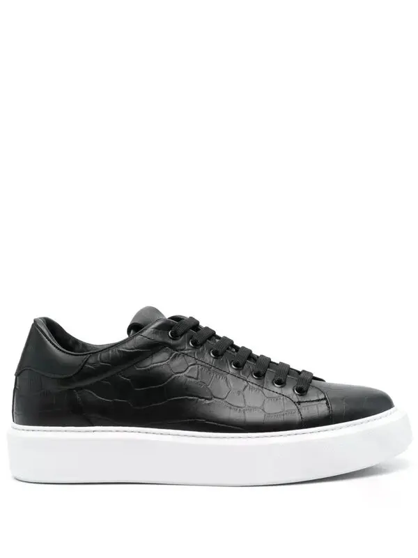 GIULIANO GALIANO Road Crocodile-embossed Sneakers