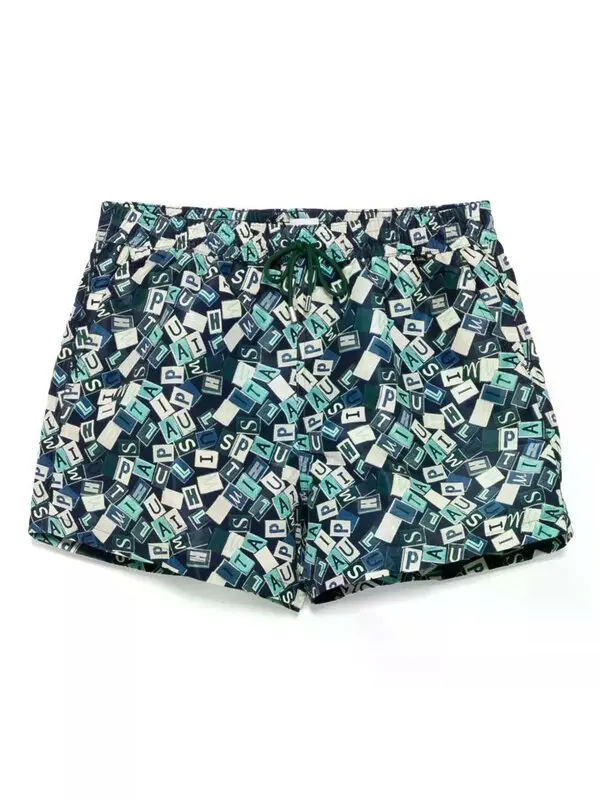 Paul Smith Logo-print Swim Shorts - Blue
