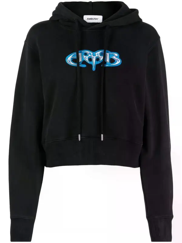 AMBUSH Cotton Cropped Logo Hoodie