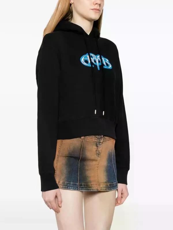 AMBUSH Cotton Cropped Logo Hoodie