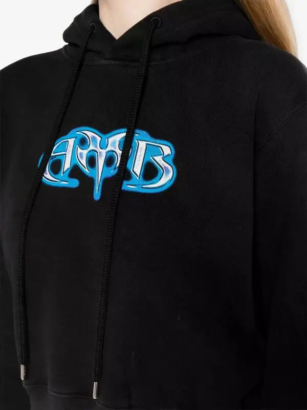 AMBUSH Cotton Cropped Logo Hoodie