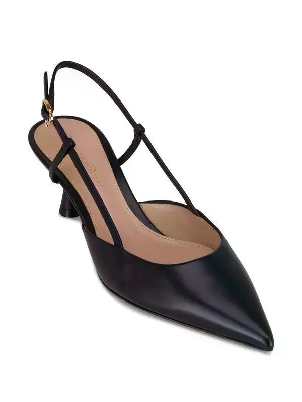 GIANVITO ROSSI Pointed-toe Slingback Pumps - Black