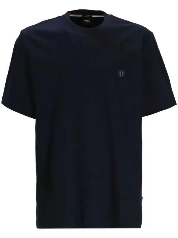 BOSS Rubberised-logo Cotton T-shirt