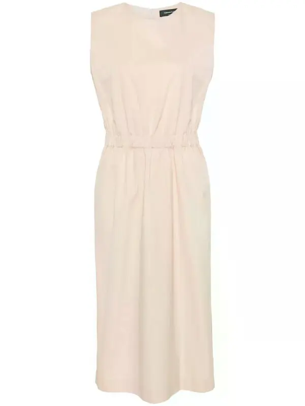 Fabiana Filippi Sleeveless Cotton Midi Dress - Neutrals
