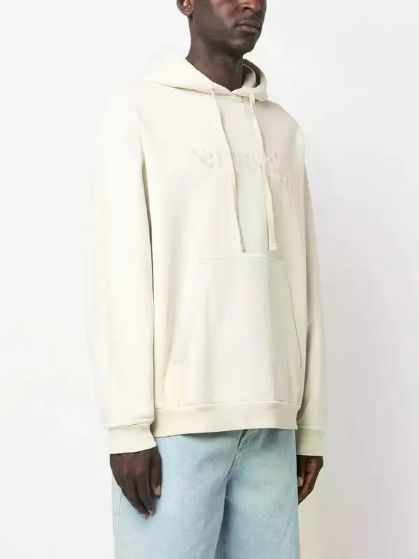 Nanushka Logo Embroidered Cotton Hoodie