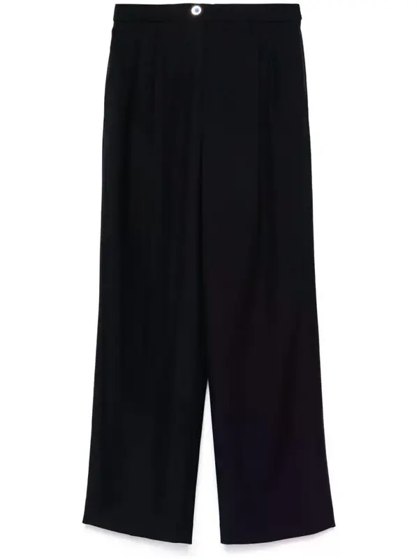 AMI Paris Pleated Wide-leg Trousers