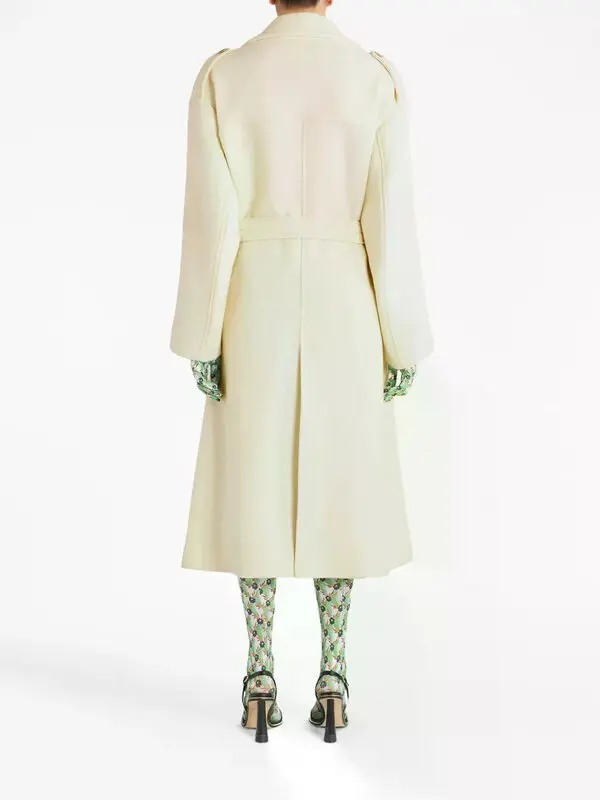 Etro Belted Double-breasted Virgin Wool Coat
