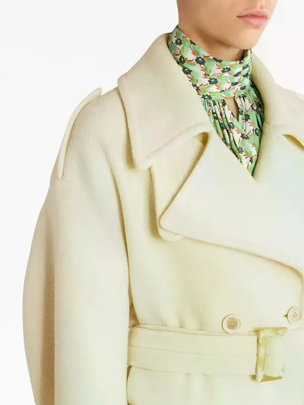 Etro Belted Double-breasted Virgin Wool Coat