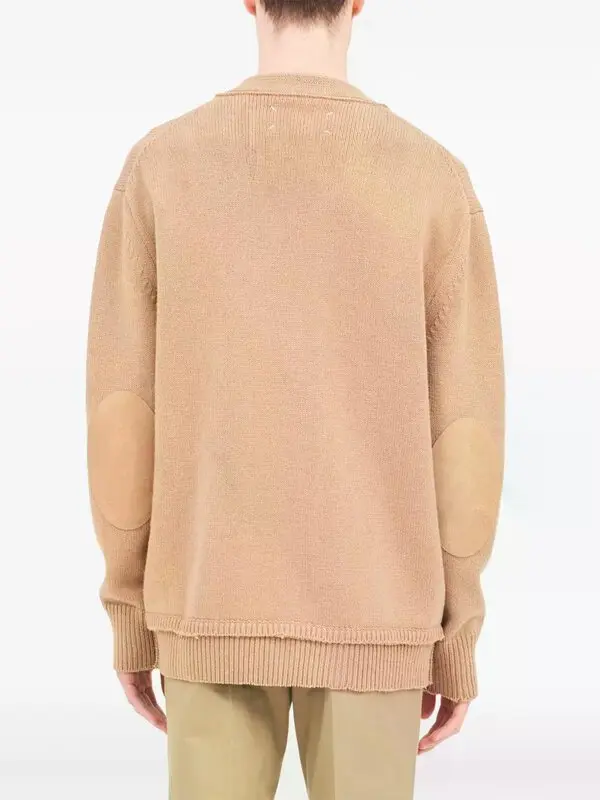 MAISON MARGIELA V-neck Elbow-patch Cardigan