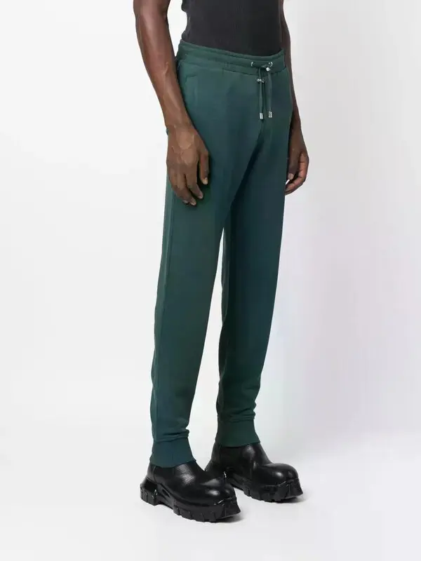 Balmain Logo-patch Cotton Track Pants - Green
