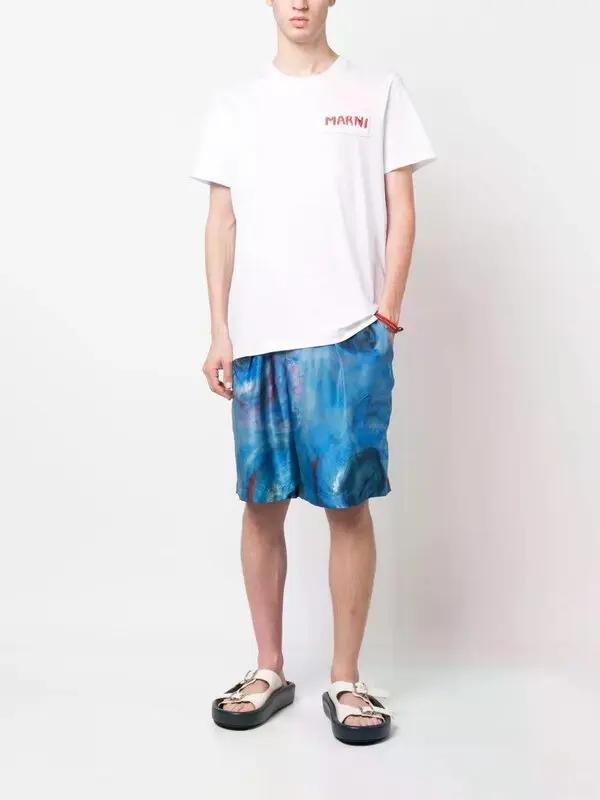 Marni Logo-patch Cotton T-shirt - White