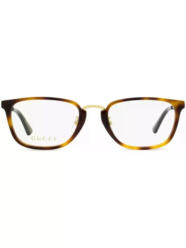 Gucci Logo-print Rectangle-frame Glasses
